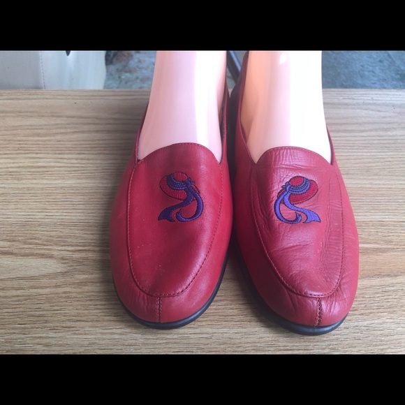 Grasshoppers | Shoes | Grasshopper Red Hat Leather Slip On Shoes Size ...